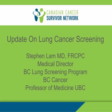 An Update on Lung Cancer Screening October 2nd | PDF