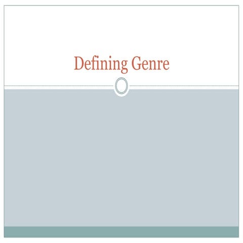 Defining Genre | PPT