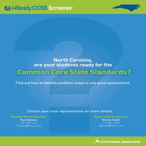 CCSS iReady Screener NC-Brochure | PDF
