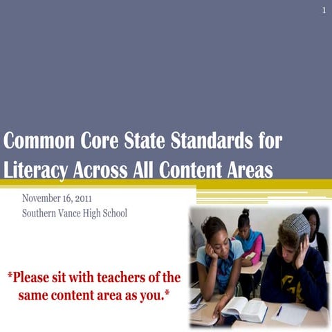 CCSS Literacy Standards | PPTX | Educational Assessment | Education