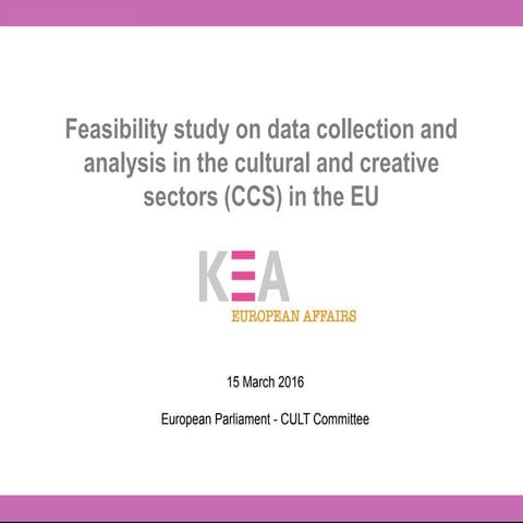 Data Collection and analysis in the cultural and creative sectors in ...