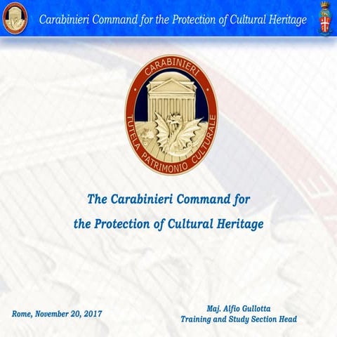 Carabinieri Tutela Patrimonio Culturale: The Carabinieri Command for ...