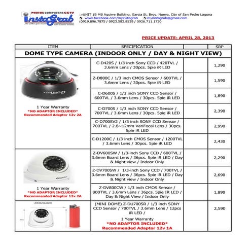 CCTV Product Line Up | PDF