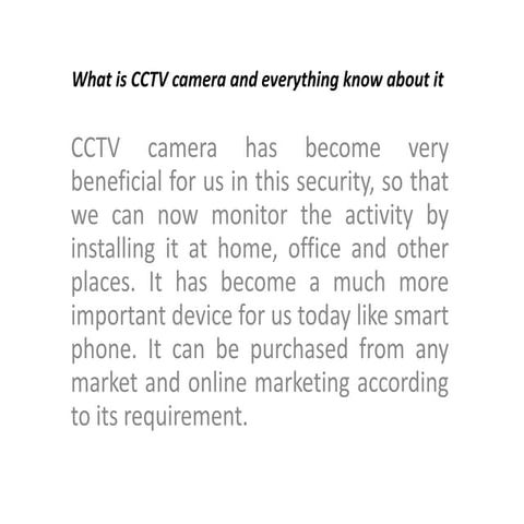 Cctv cameras | PPT