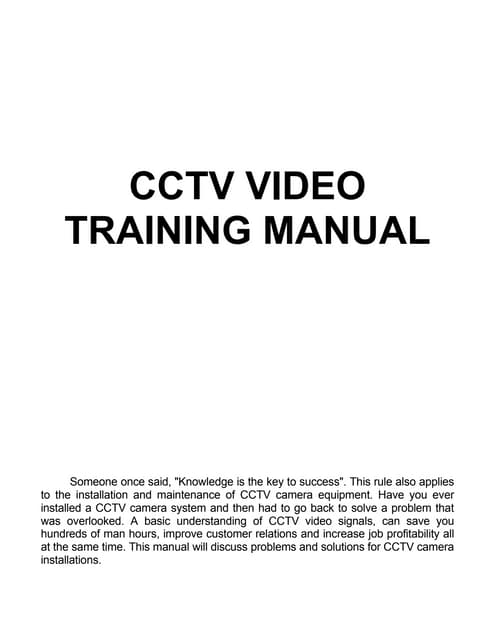 How to Install CCTV Camera Step by Step.pdf | Cameras and Camcorders | Consumer Electronics
