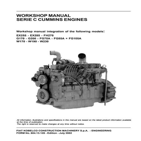 C cummins engines g170 service repair manual | PDF
