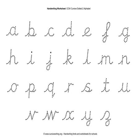 Ccw cursive dotted 2 alphabet | PDF