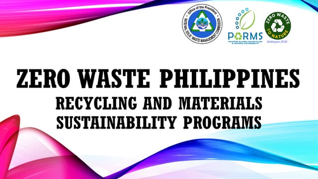 SUSTAINABLE SOLID WASTE MANAGEMENT IN THE PHILIPPINES | PPTX