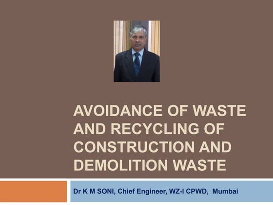 construction and demolition waste management | PPTX | Civil Engineering ...
