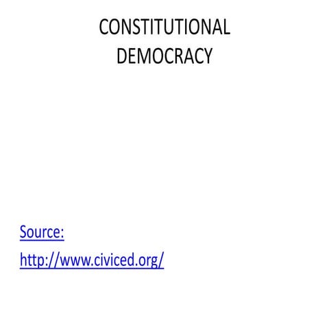 CONSTITUTIONAL DEMOCRACY | PPTX