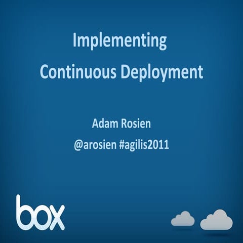 Implementing Continous Deployment | PPT