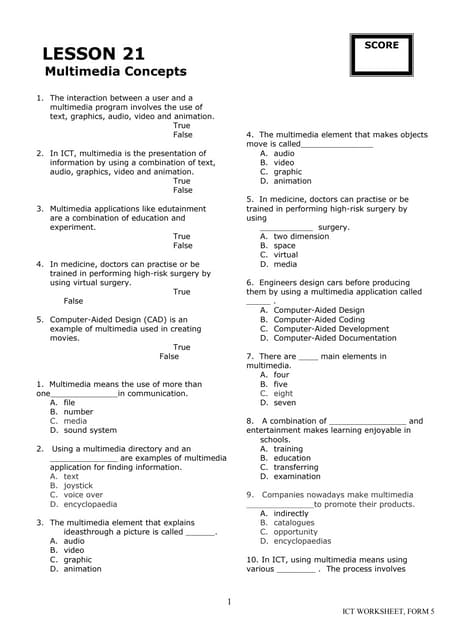 Computer Worksheet Class 8 with answers | DOCX | Internet | Computing