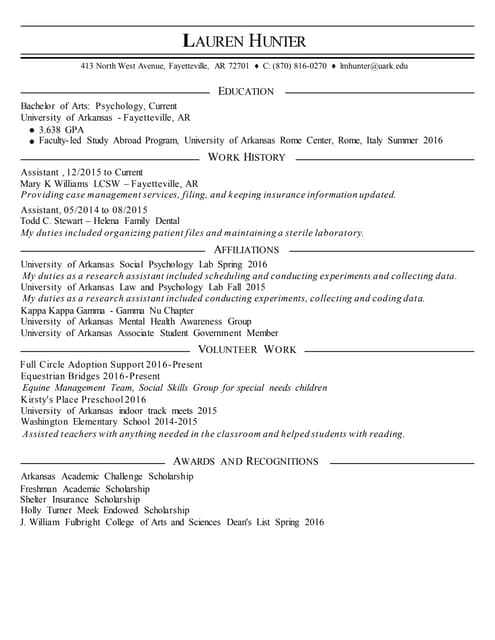 Resume Established | PDF