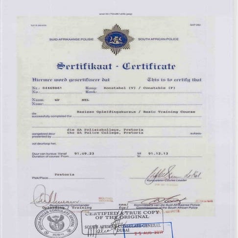 SAPS Basic Training Course | PDF