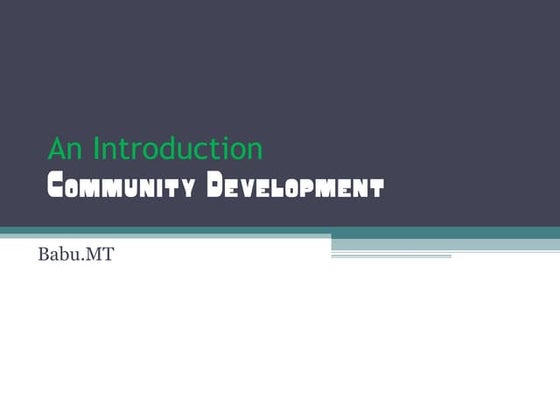 Community development | PPT