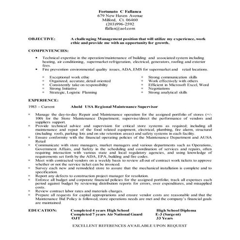 Fred Fallanca Resume' 2 | DOCX