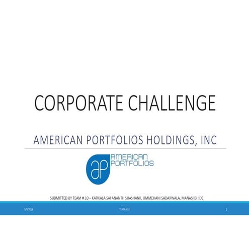 American Portfolio - Financial Broker-Dealers - Marketing Strategies | PDF