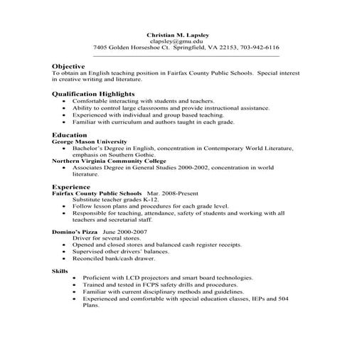 Letsche resume 7 | DOC