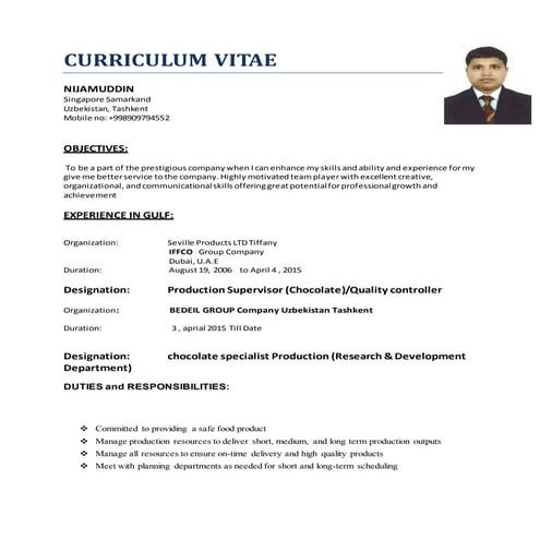 CURRICULUM VITAE FOR TONY | DOCX