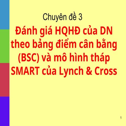 Đanh gia HQHĐ cua doanh nghiep theo bang diem | PPT