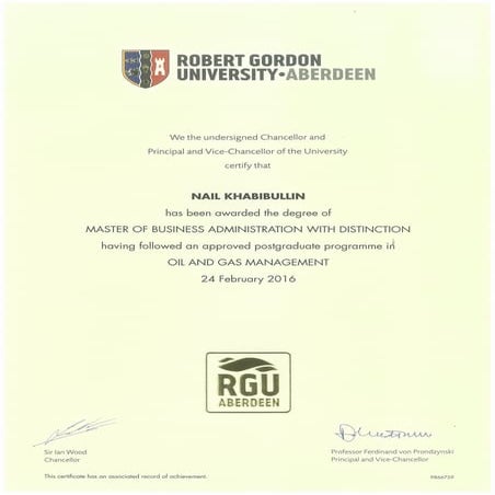 MBA certificate | PDF