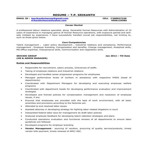 SRIKANTH RESUME - NEW | DOC