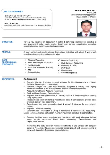 Sudip's CV-Accounting, Controlling & MIS | PDF