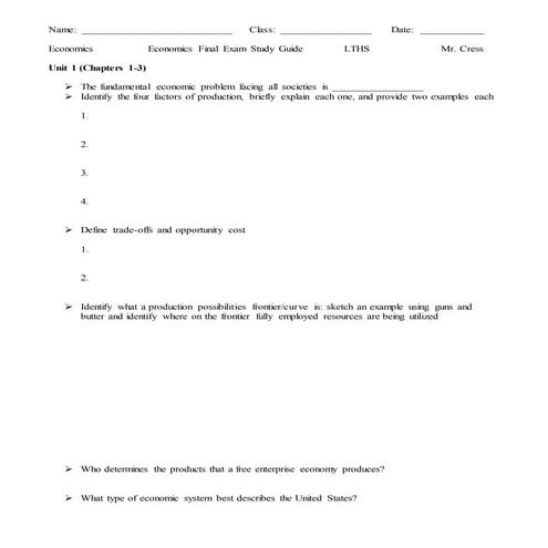 Student study guide | PDF