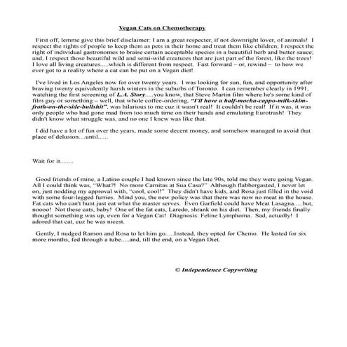 VEGAN CAT JOKE! | PDF