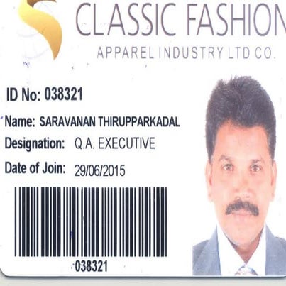 Saravanan-NRI-Employe Job id card | PDF