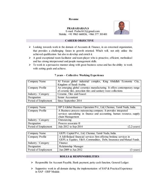 Resume(Ashwini) | DOC | Business | Business and Finance