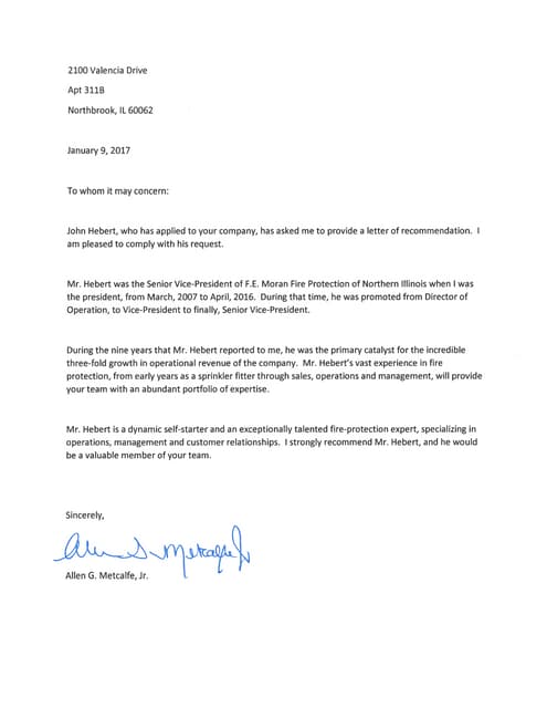 Hebert Recommendation Letter RR | PDF