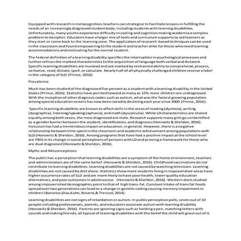 learning disabilities hefner, erica ld turn it in | PDF