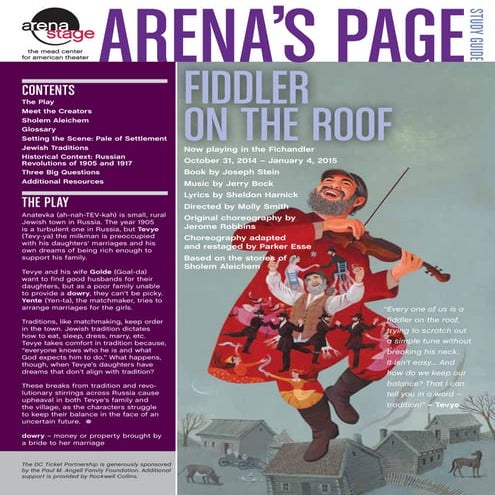 Study Guide - Fiddler on the Roof | PDF