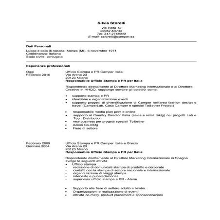 CV Silvia Storelli | DOC