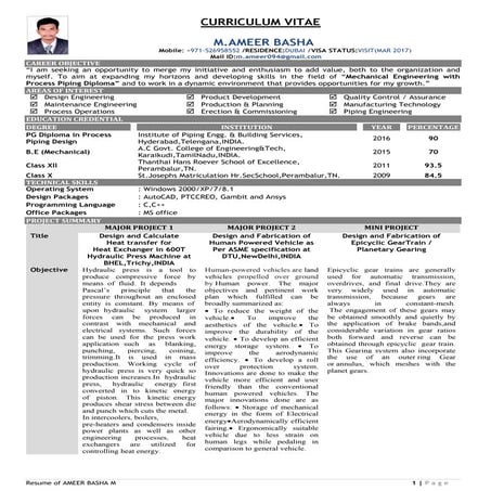 CV ameer | PDF