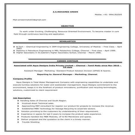 Ameen CV IND Sales | DOC