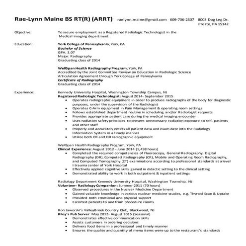 RT(R) Resume | DOCX