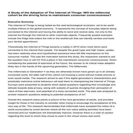 Capstone Executive Summary | PDF | Internet | Computing