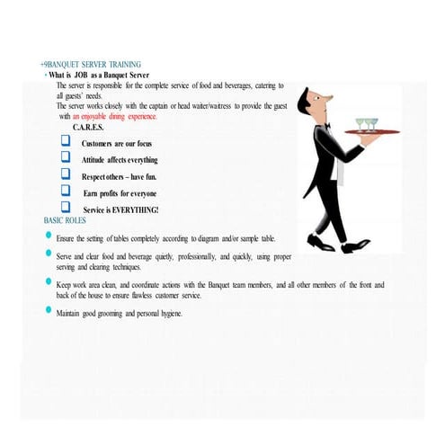 BANQUET SERVER BASIC SKILL TRAINING(1) | DOCX