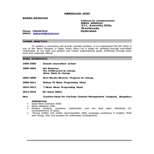 Bs Resume | DOCX