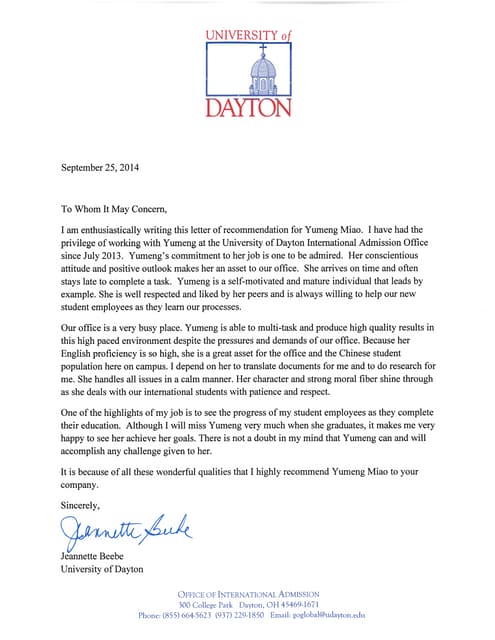 Letter of Recommendation Arup London | PDF