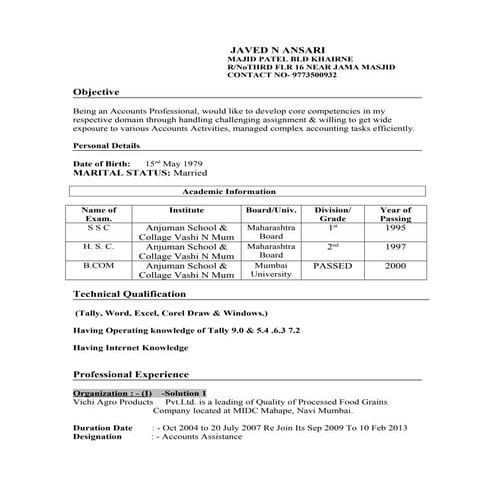 Javed N Ansari | DOC