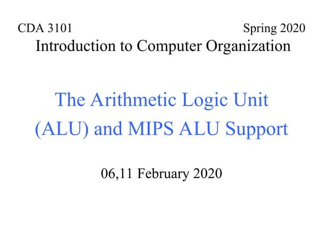Design of Alu in computer architecture.pptx
