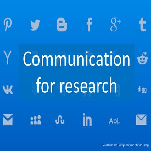 Communication for Horizon 2020 research projects | PPT