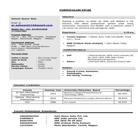 CV for Warehouse Supervisor (M..JAMIL) | DOCX