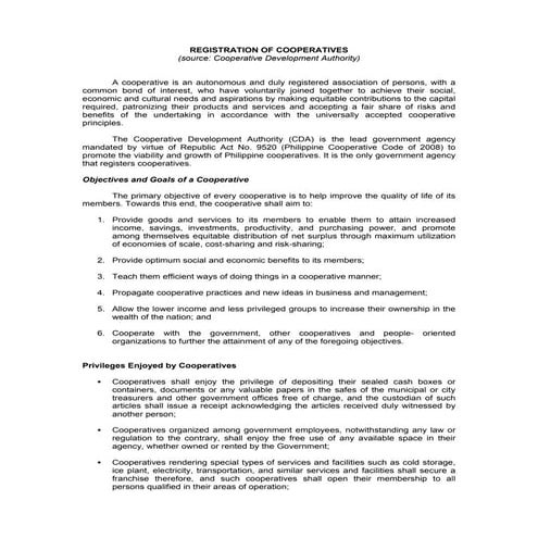 Types & Categories of Cooperatives | PPT