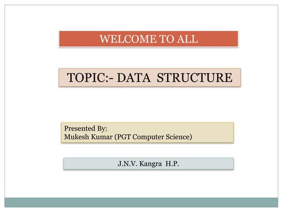 Introduction to data structure ppt | PPT Introduction to data structure ppt | PPT