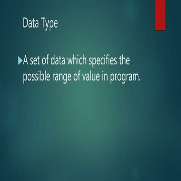 C Data Type Format Specifier Ppt