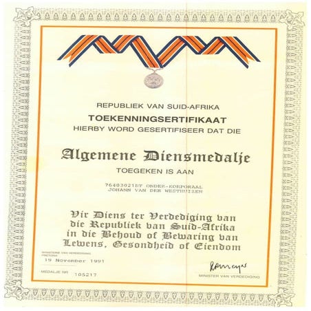 Service medal SADF | PDF